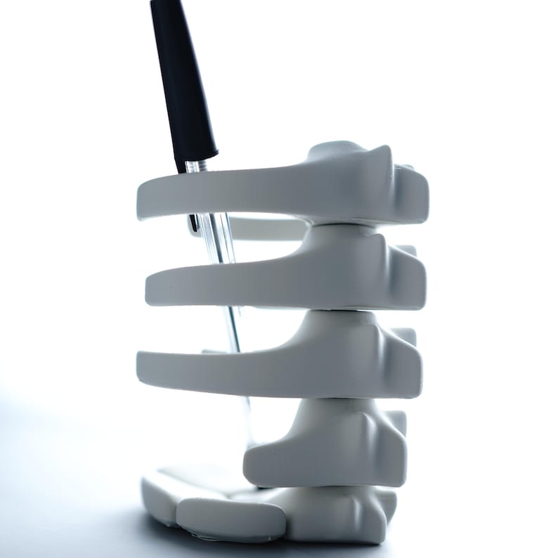 Skeleton Rib Cage Pen Holder – Halloween Desk Décor, Spooky 3D Printed ...