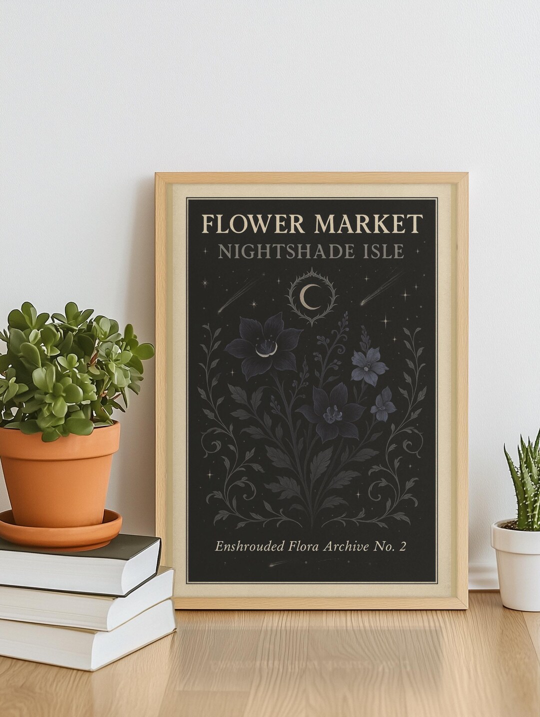 Nightshade Isle Lightlark Saga Poster Print - Vintage Fantasy Botanical ...