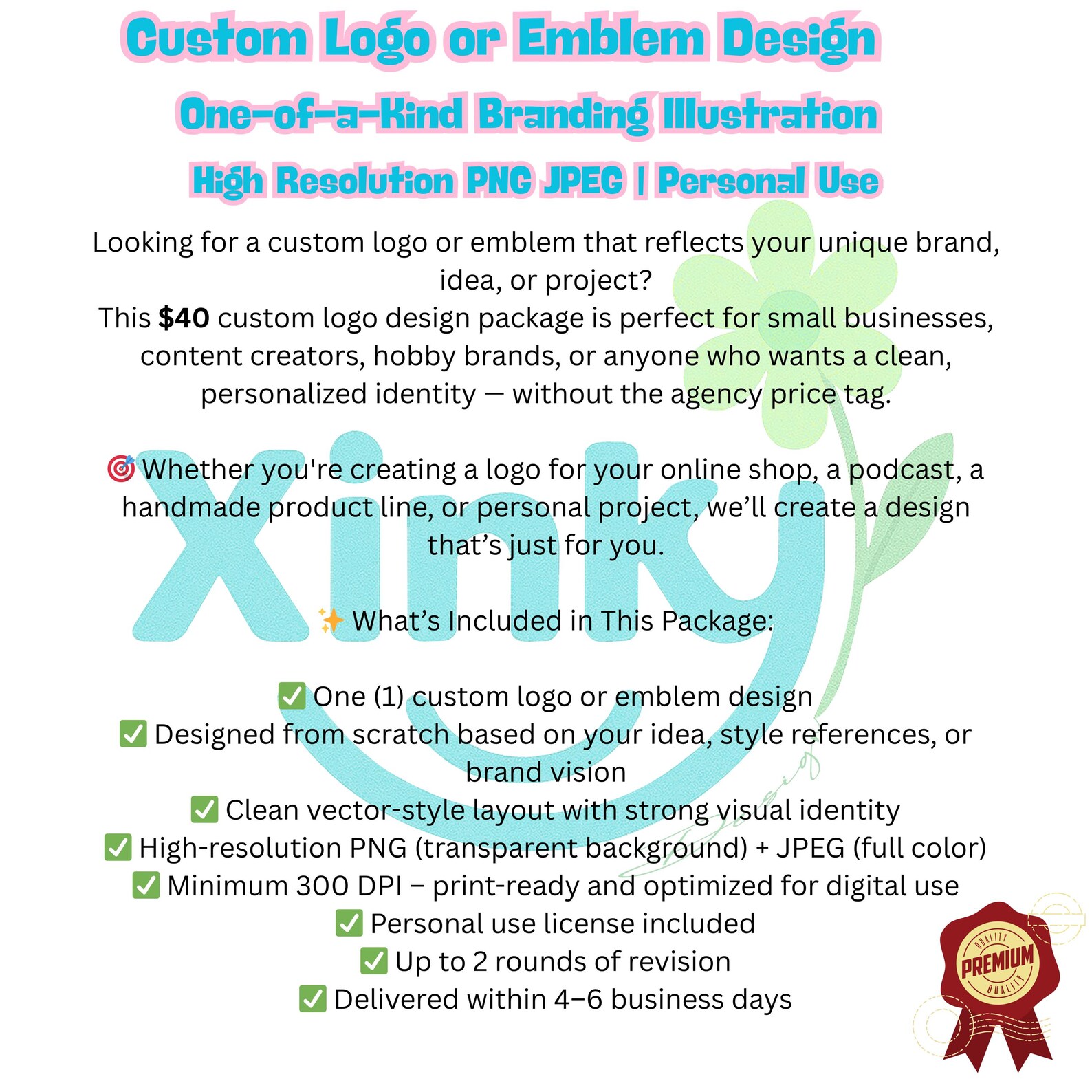 Custom Logo or Emblem Design for Small Business | High Resolution PNG ...