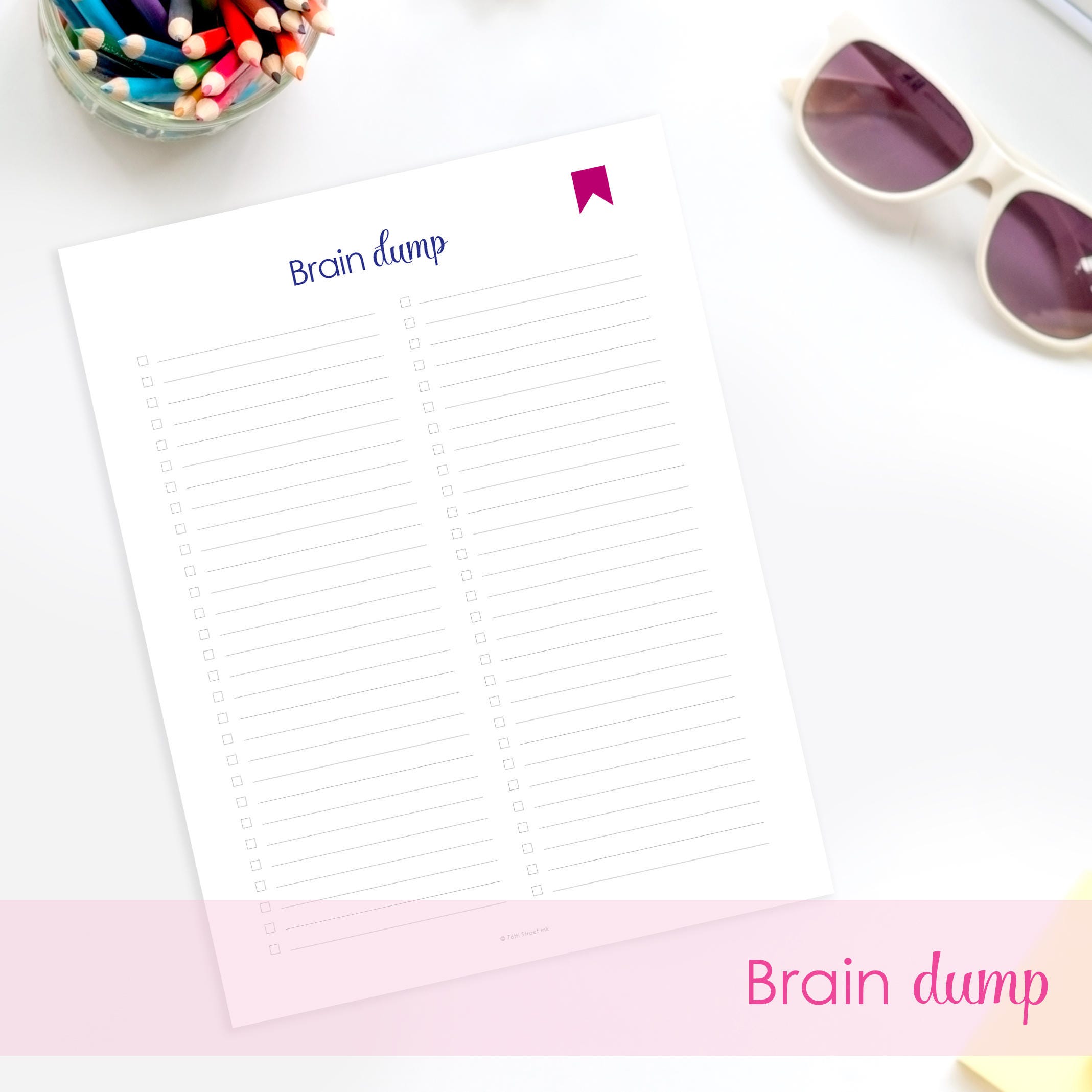 Printable "brain Dump" Checklist Downloadable - Home Management - Etsy