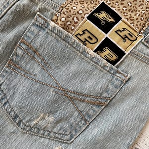 Purdue University Boilermakers Patch Denim Skirt Ladies Size 7/8 7 8 ...