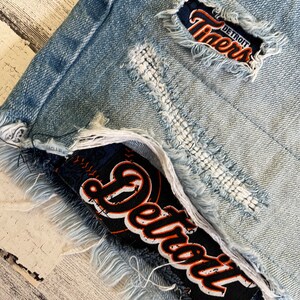 Detroit Tigers Patch Denim Shorts Ladies Womens Size 12 13 30 Ready to ...