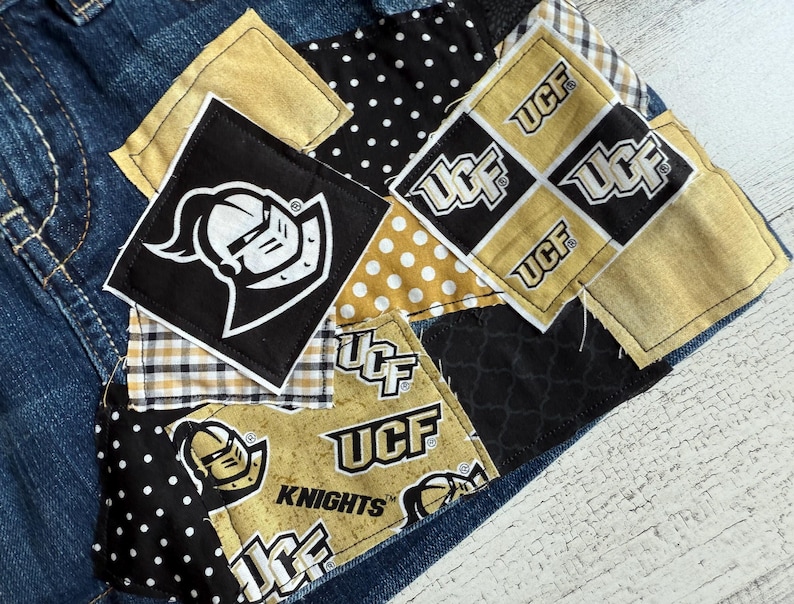 University of Central Florida UCF Knights Themed Custom Patch Denim ...