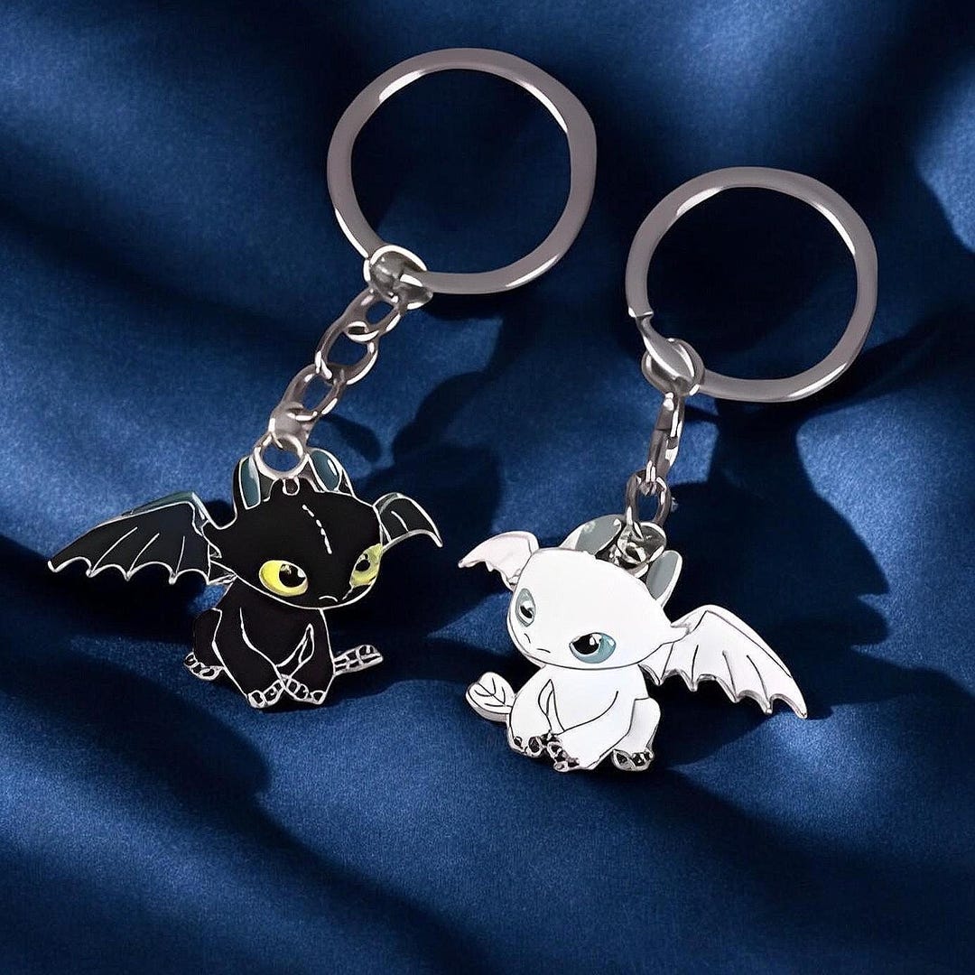 Toothless Light Fury Keychains Inspired by Dragon Moovie – Cute Dragon ...