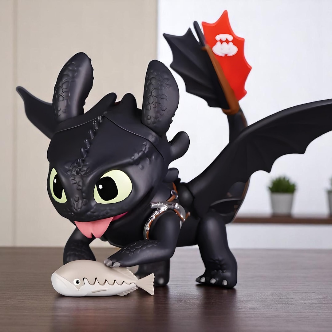 Toothless Figurine – How to Train Your Dragon Inspired Model - Etsy