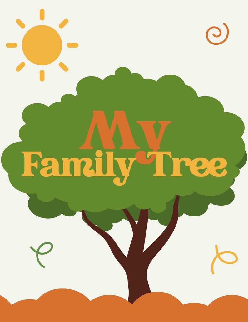 Family Tree Book Template for Children - Etsy