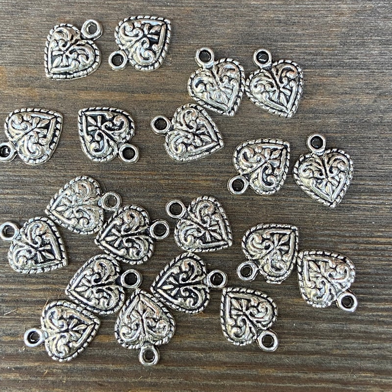 Heart Shaped Charms - Etsy