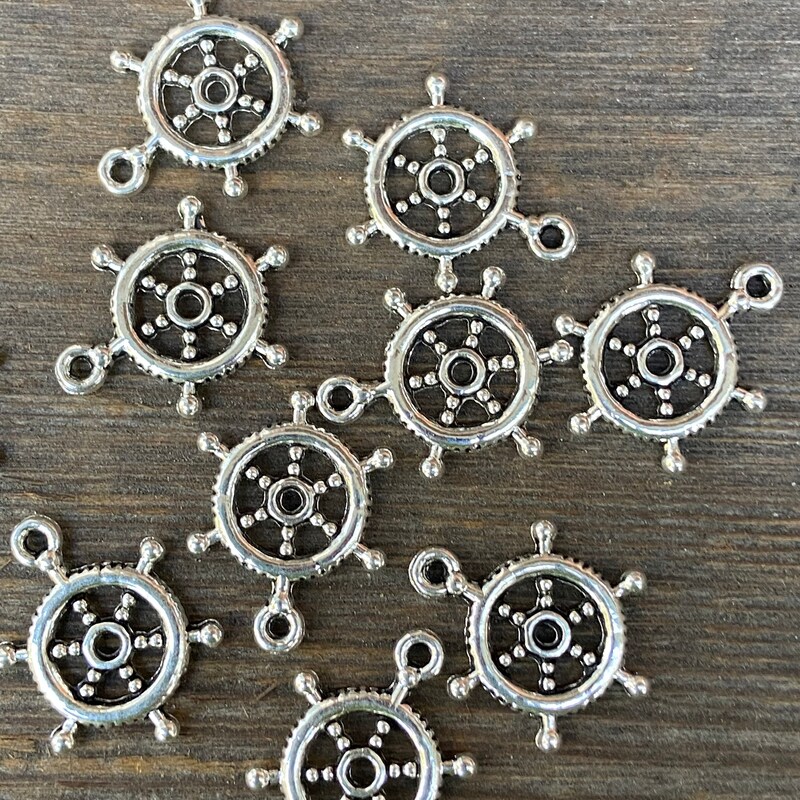 Ship Wheel Charm - Etsy