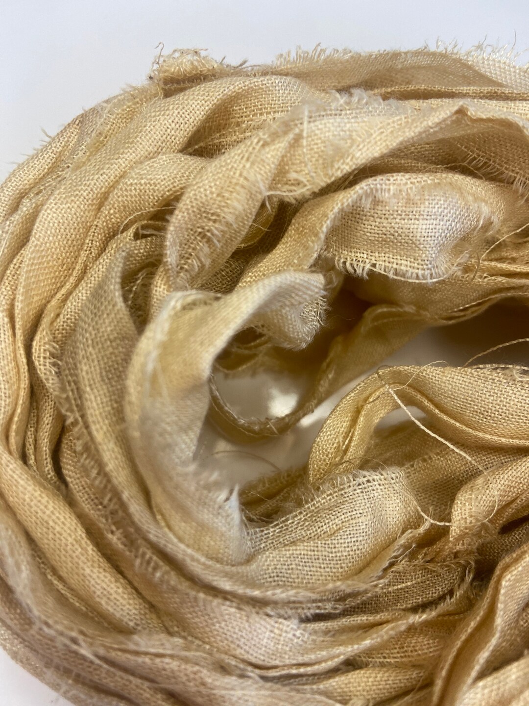 10 Yds 100% Cotton Ribbon Soft Banana Colored Cotton Ribbon Dye-able ...