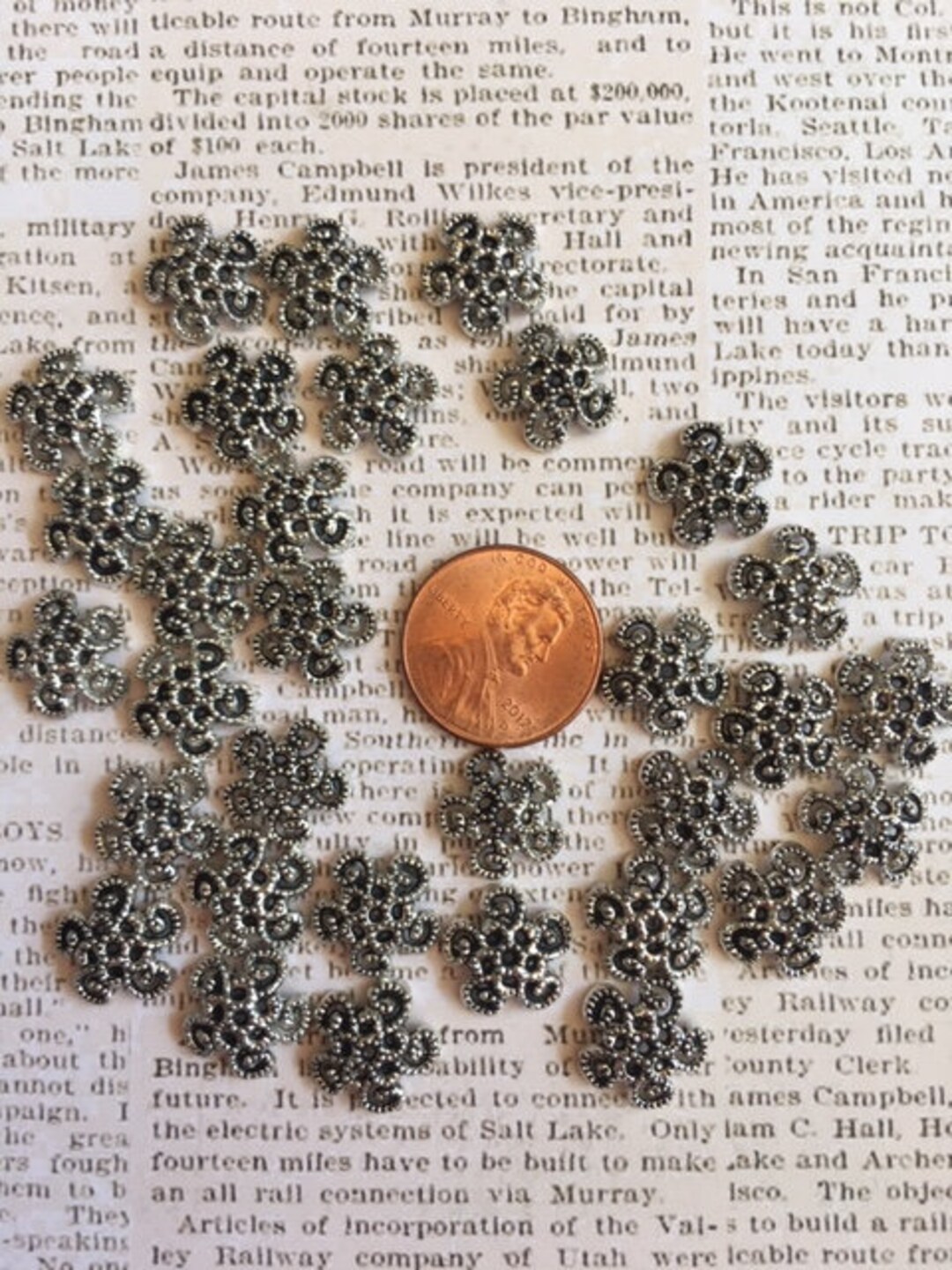 30 Lead Free Pewter Bead Caps-30 Pieces-will Fit 10mm and 12mm Beads - Etsy