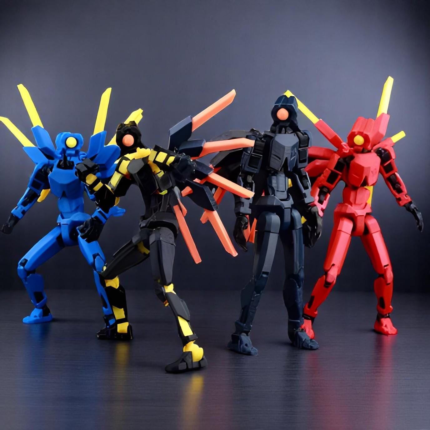 Ultrakill V1 V2 V3 V4 Figures – 3D Printed Robot Toys, Articulated ...