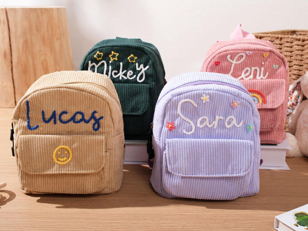 Personalized Kids Backpack: Embroidered Name, Toddler Travel Bag - Etsy