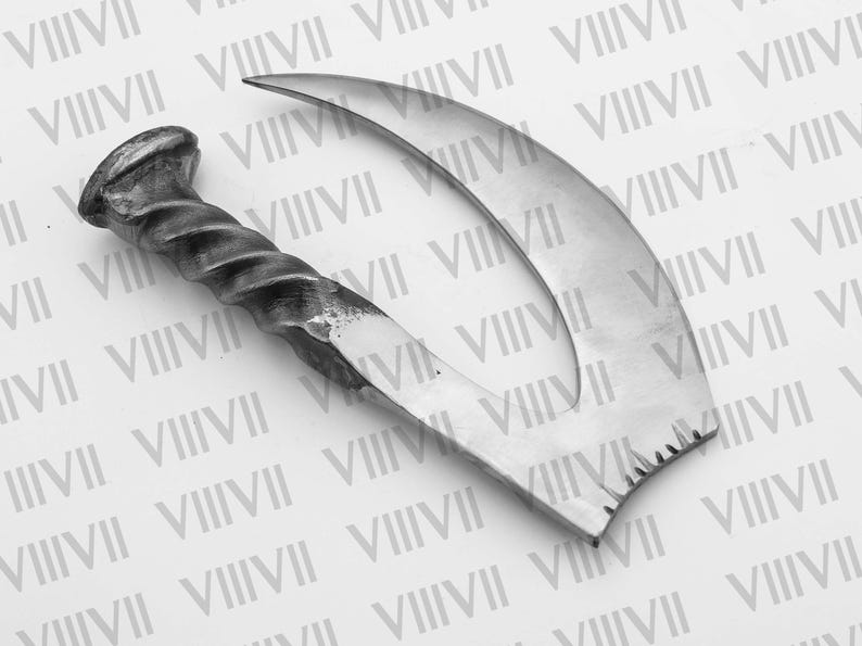 Rustic Railroad Spike Herb Chopper Handmade Kitchen Knife Chef Gift ...