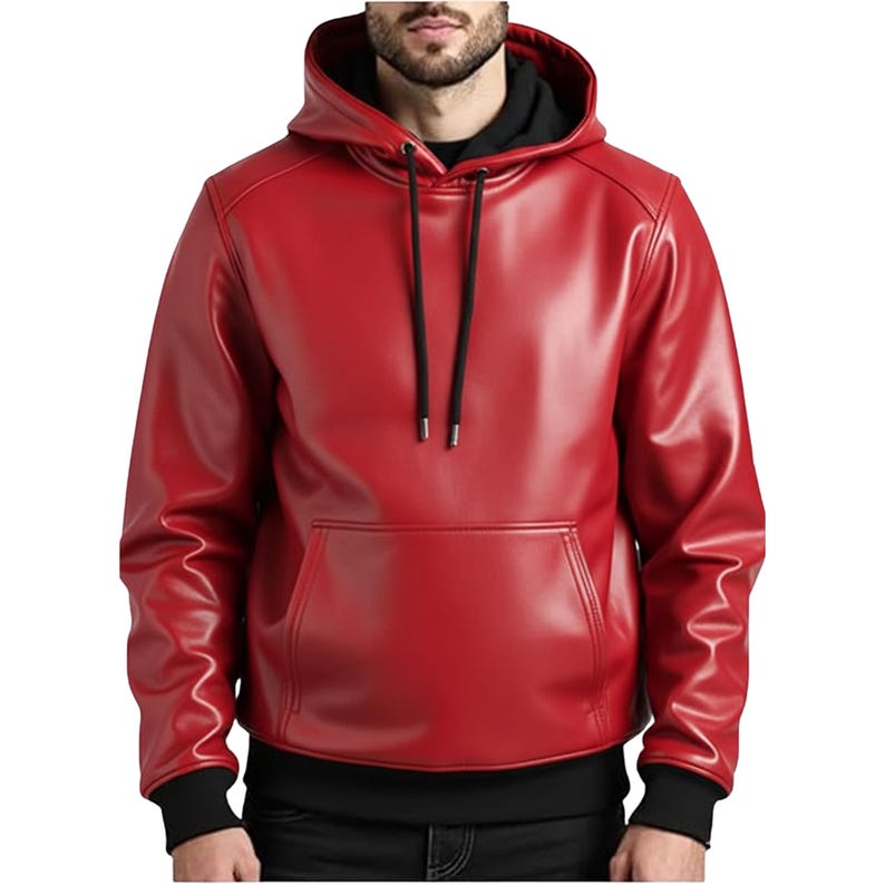 Genuine Leather Hoodie Made In Real Lambskin Quilted Inner Cozy