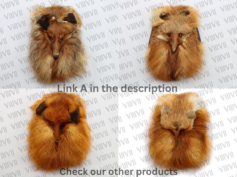 Men's Scottish Rustic Sporran, Red Fox Fur, Pig Leather Celtic Kilt ...