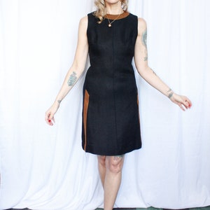 1960s Dress // Allison Ayres Shift Dress // Vintage Twill 60s Dress - Etsy