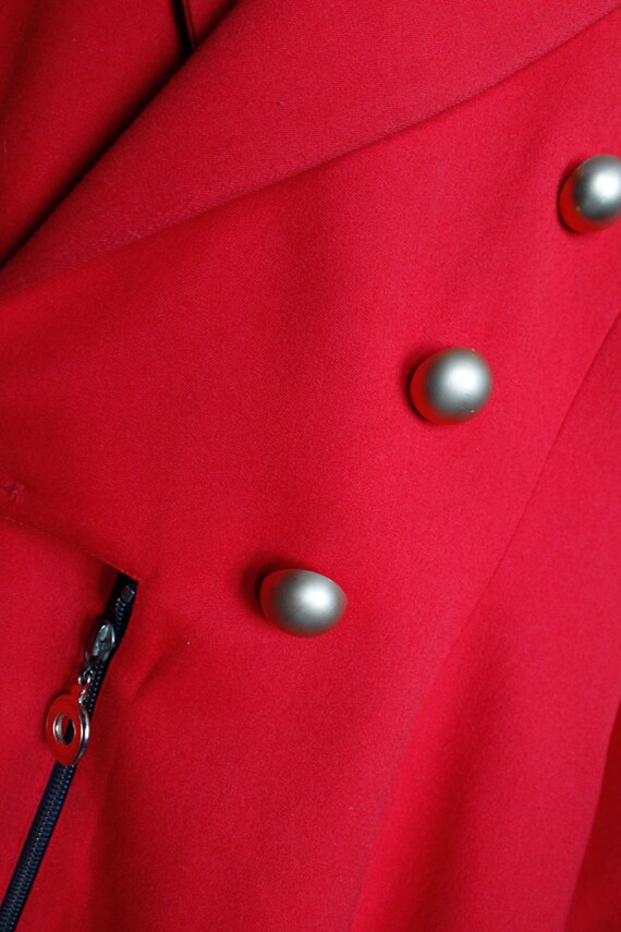 1990s Mon-Liz Paris Bright Red Power Suit - Medium - Gem