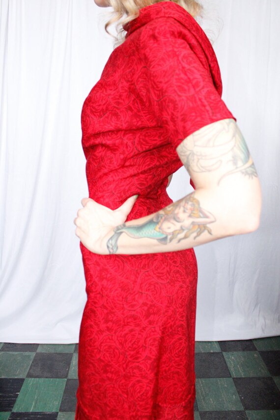 1950s Fred A. Block Red Dress - Small - Gem