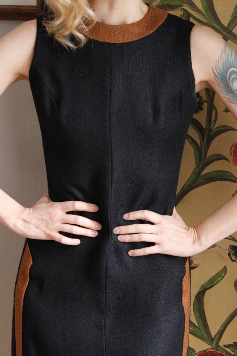 1960s Dress // Allison Ayres Shift Dress // Vintage Twill 60s - Etsy