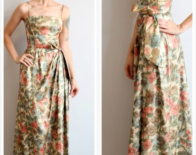 1960s Gown // Evening With Jazz Gown // Vintage 60s Brocade - Etsy