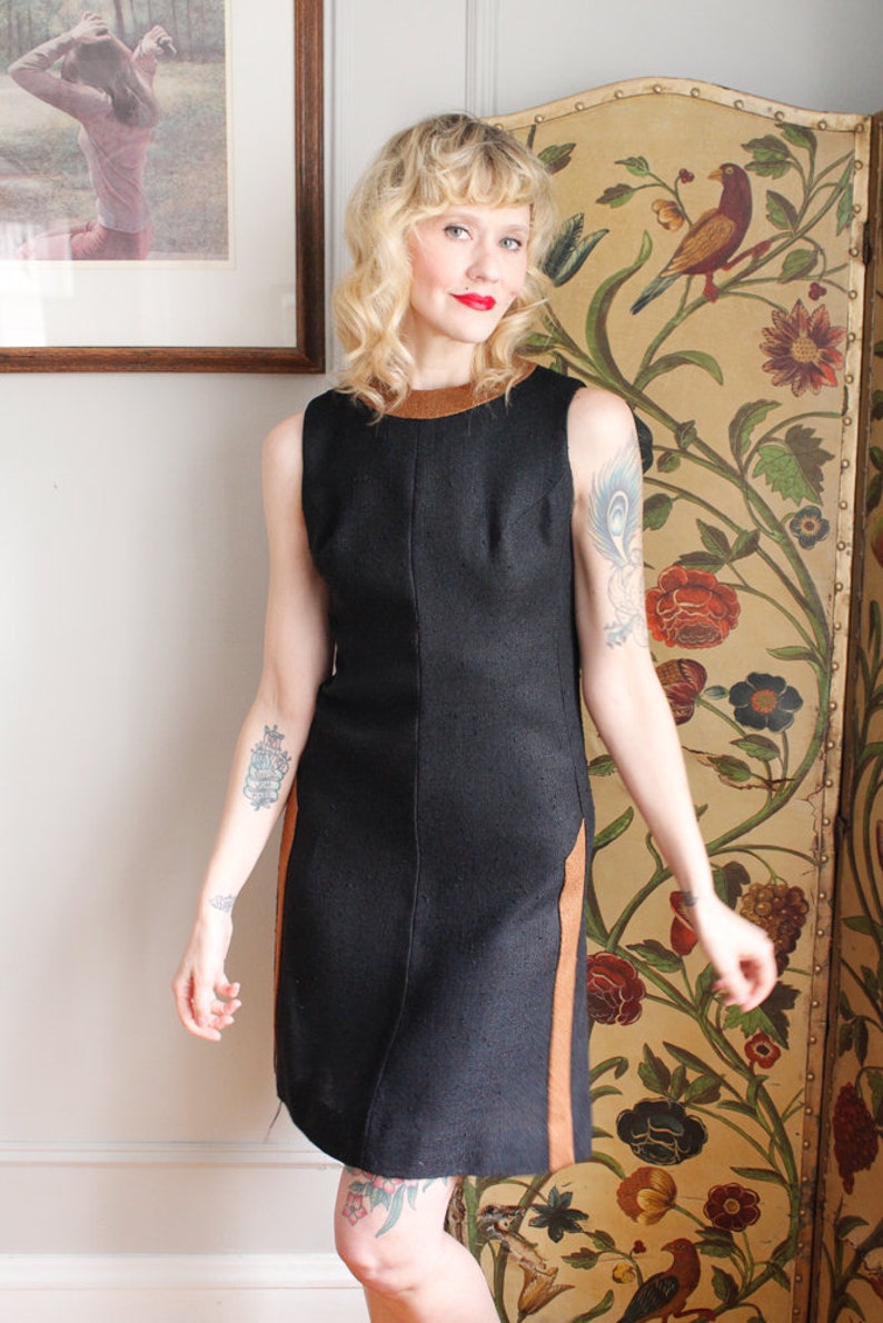 1960s Dress // Allison Ayres Shift Dress // Vintage Twill 60s - Etsy