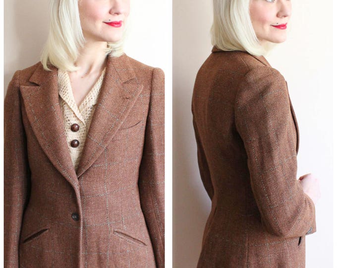1930s Jacket // Meyer Brothers Tweed Riding Jacket // Vintage 30s Wool ...