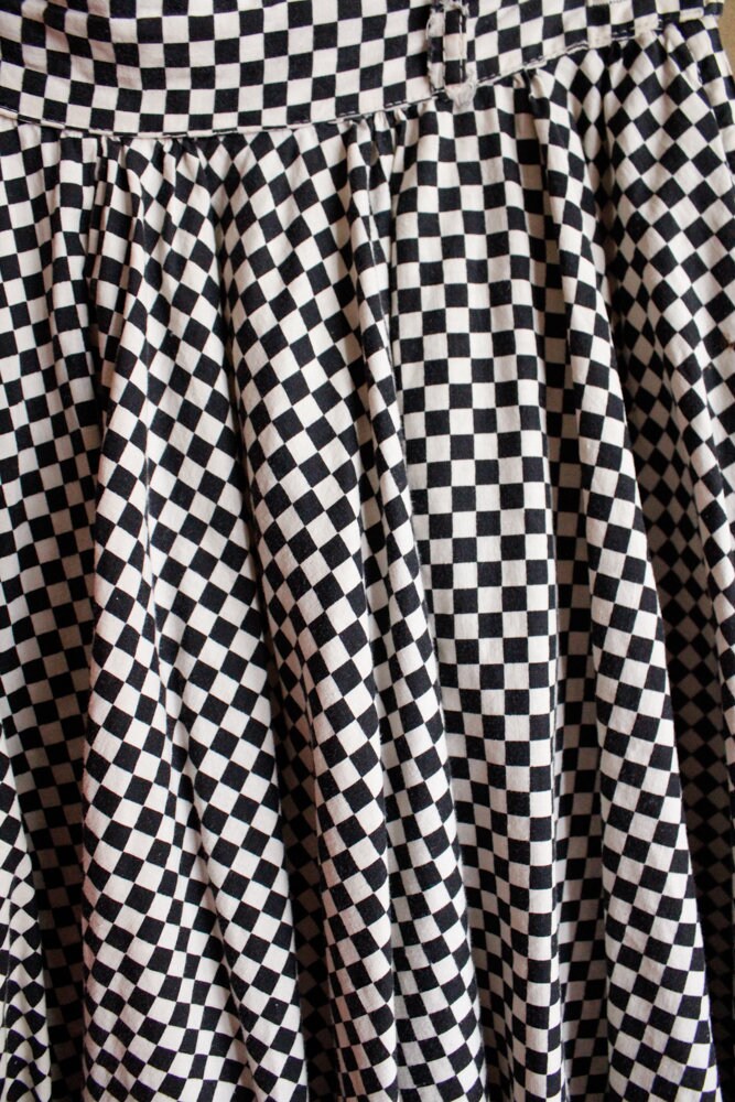 1950s Skirt // Checker Full Sweep Circle Skirt // Vintage 50s | Etsy