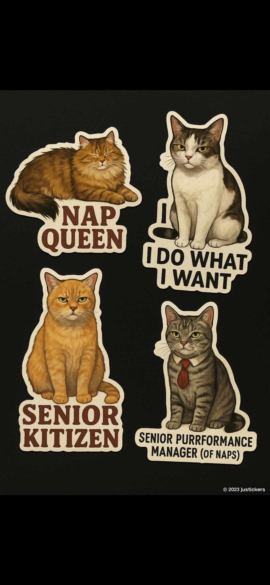 Realistic Funny Cat Sticker Pack | Printable Digital Stickers for ...