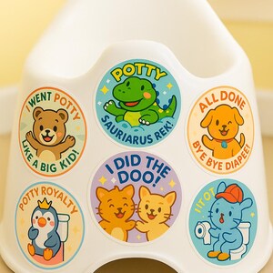 Potty Training Reward Stickers – 6 Cute Digital Prints for Toddlers ...