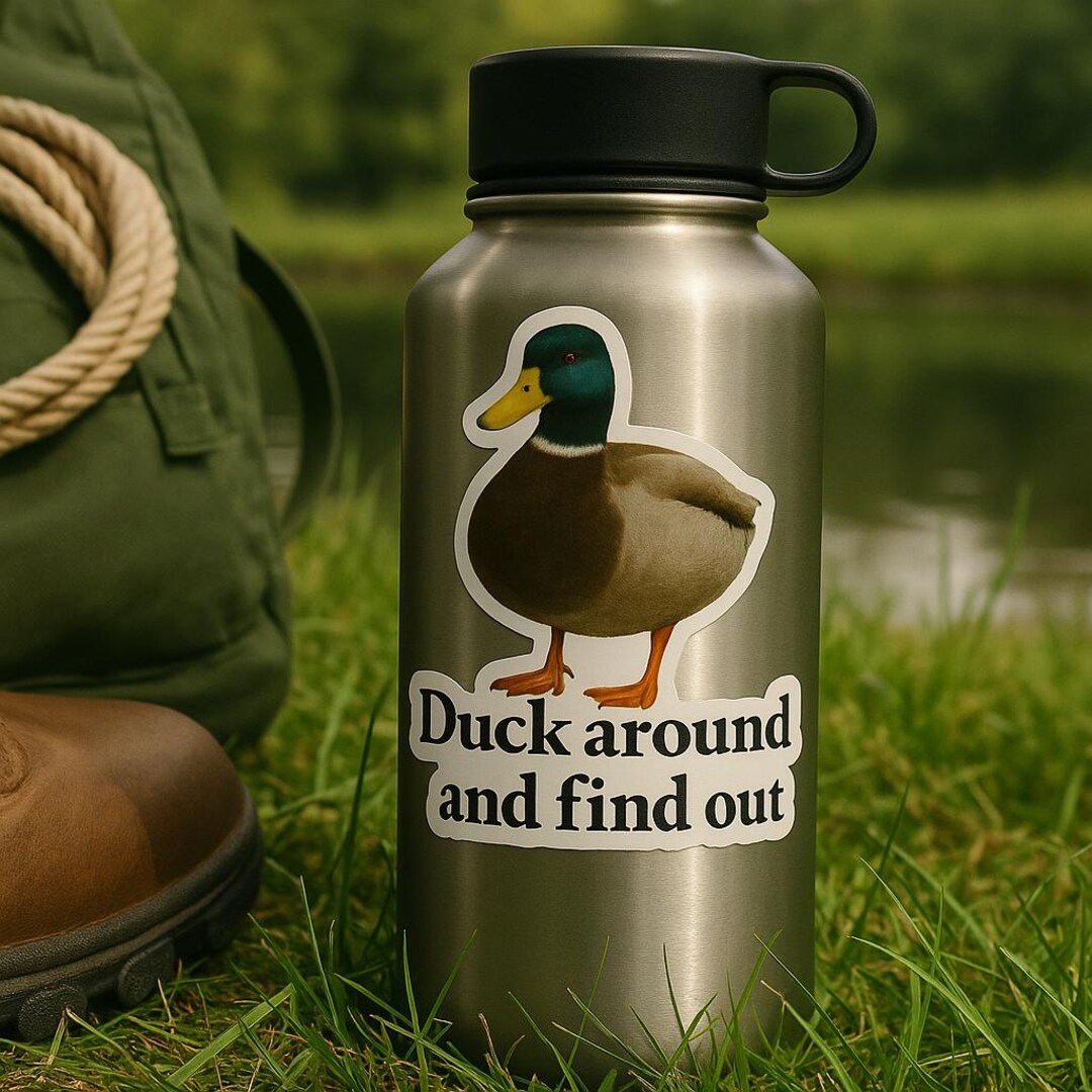 Funny Duck Meme Sticker: Waterproof Laptop Decal (digital) - Etsy