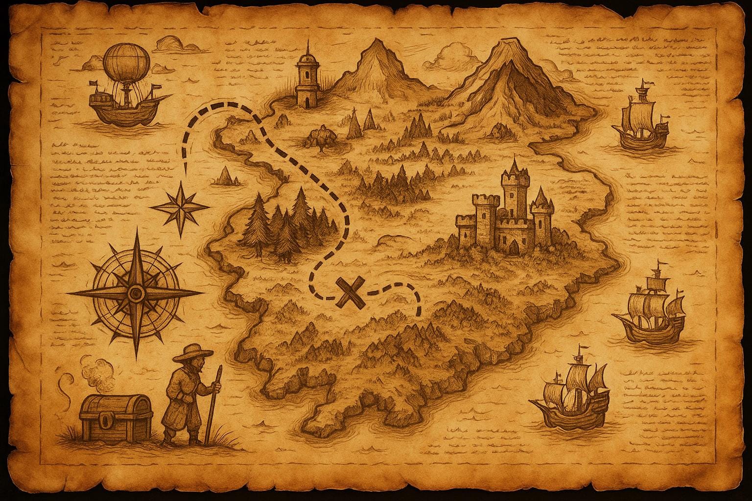 Printable Pirate Treasure Maps: Fantasy Adventure Bundle (PDF & PNG) - Etsy