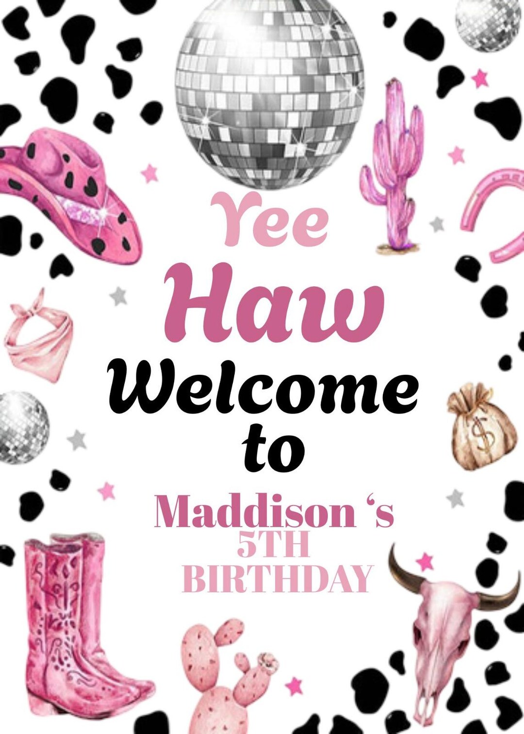 Editable Space Welcome Sign Birthday Door Poster Canva Templet Editable ...