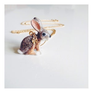 Porcelain Jack Rabbit Necklace - Etsy
