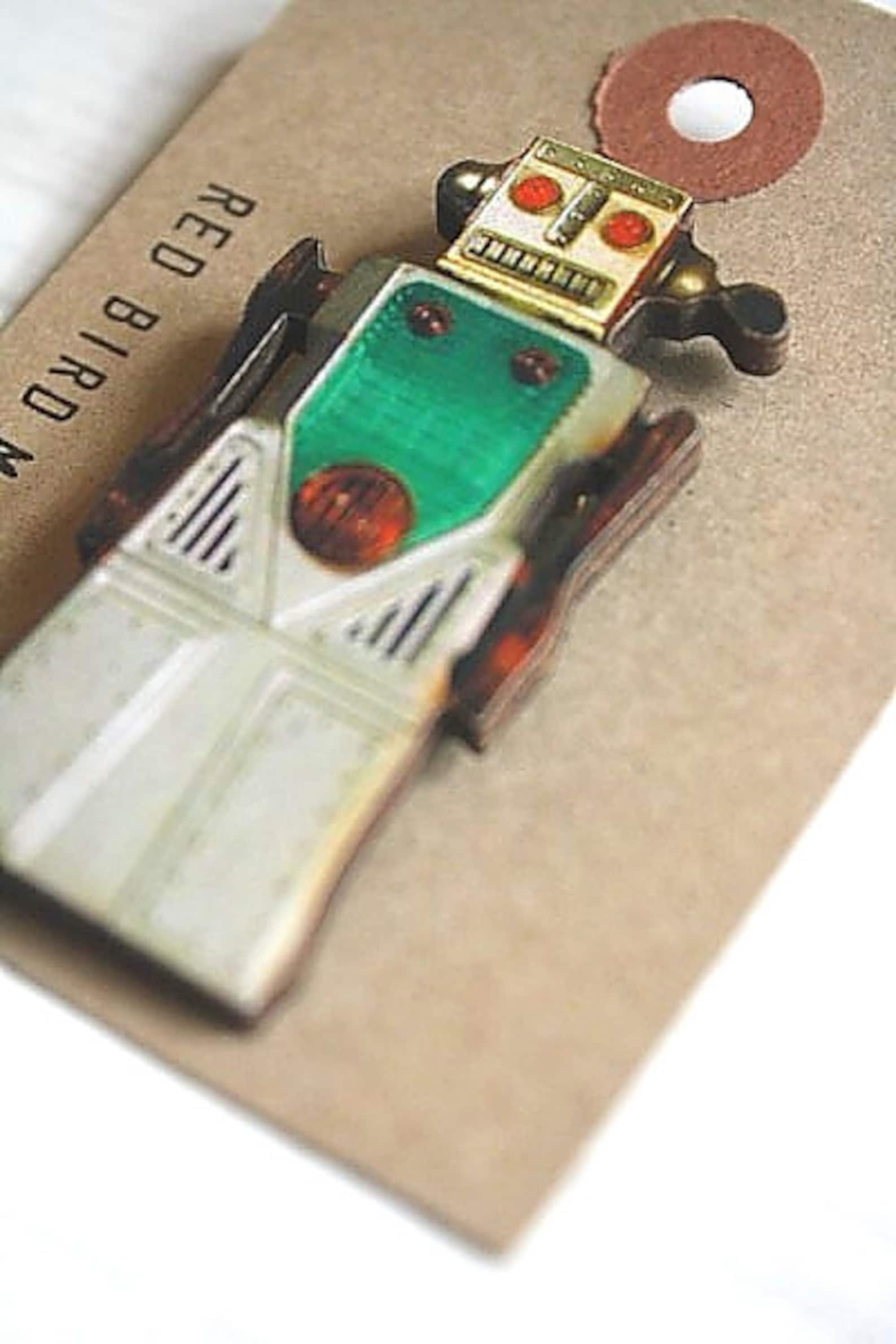 Retro Robot Toy Pin/brooch - Etsy