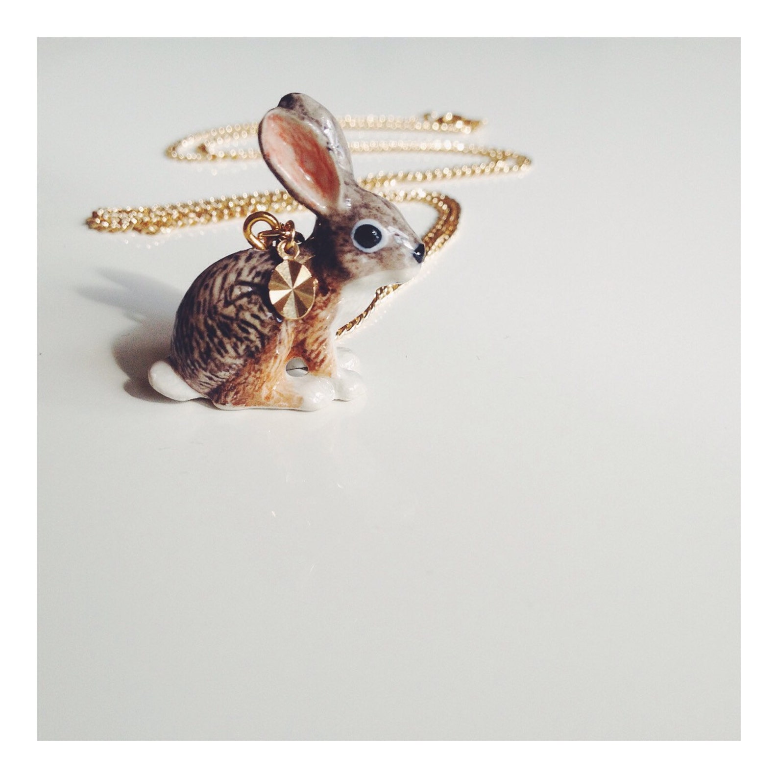 Porcelain Jack Rabbit Necklace - Etsy