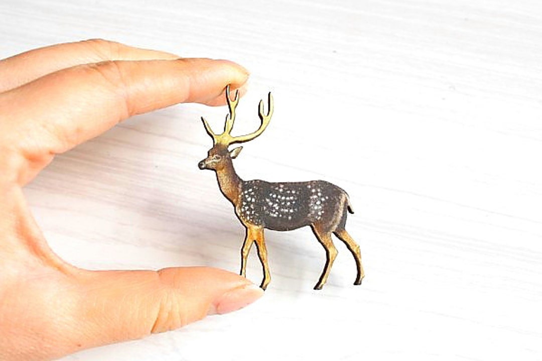 Woodland Deer Pin/brooch - Etsy