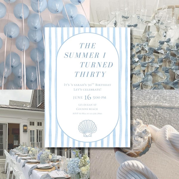 The Summer I Turned Pretty Birthday Invitations - Etsy