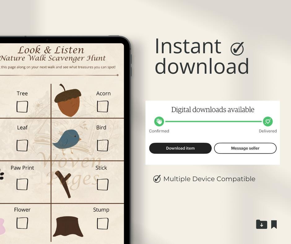 Nature Walk Scavenger Hunt Printable | Christian Homeschool Activity ...