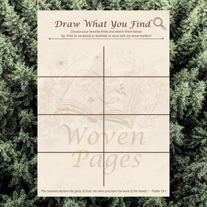 Nature Walk Scavenger Hunt Printable | Christian Homeschool Activity ...