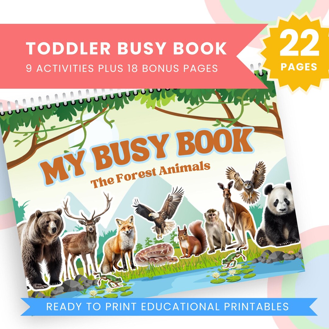 Forest Busy Book, Quiet Book Toddler, Busy Book Toddler, Preschool ...