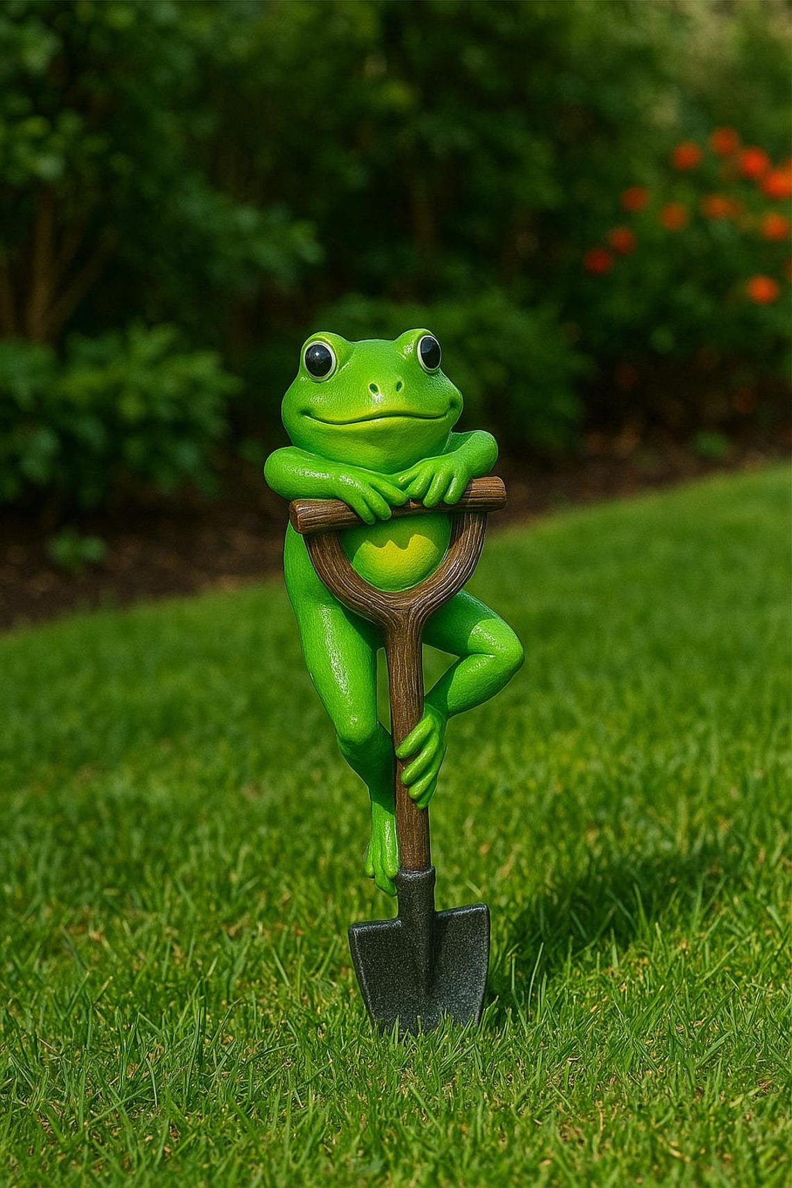Frog Spade Garden Gnome - Garden Ornament - Etsy