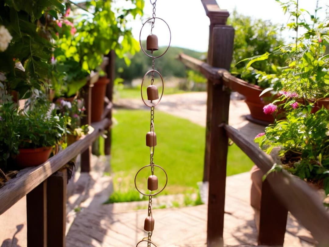 Bell Rain Catcher Wind Chime - Garden Ornament - Etsy