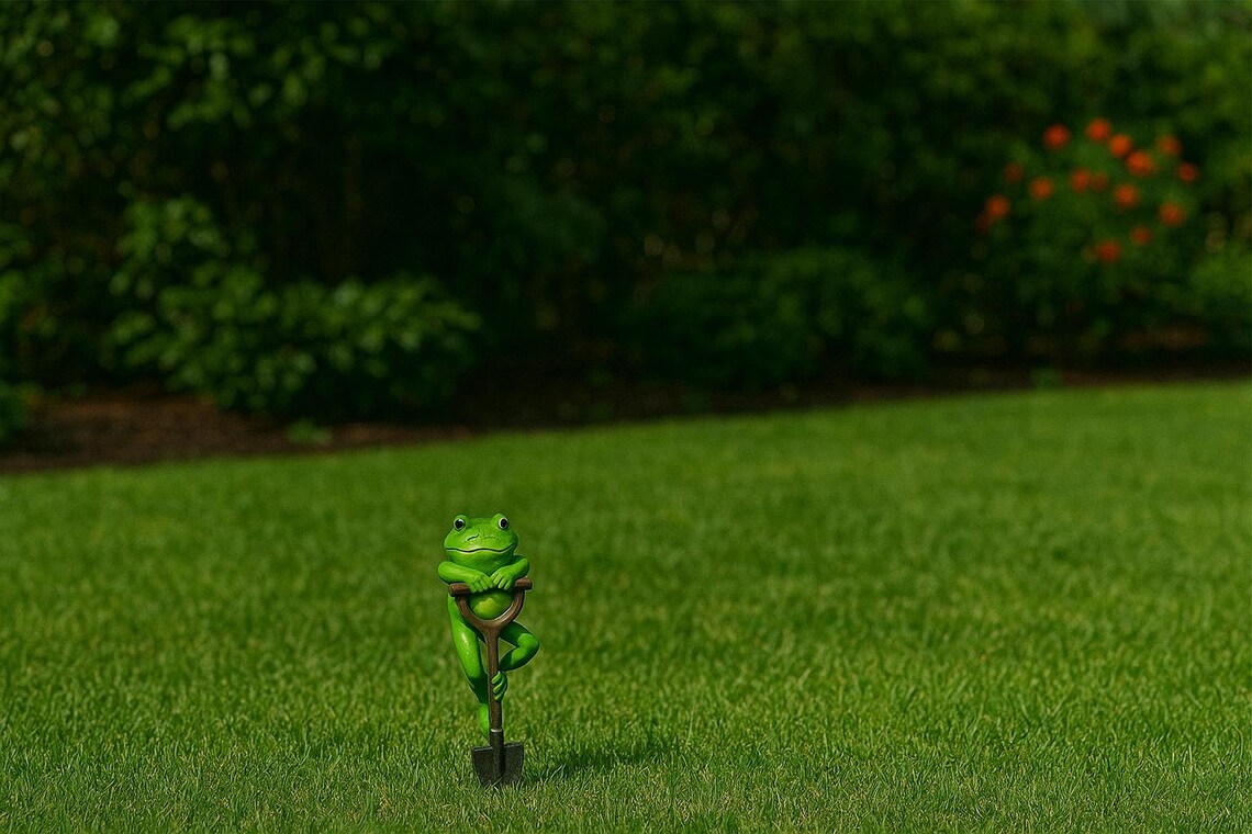 Frog Spade Garden Gnome - Garden Ornament - Etsy