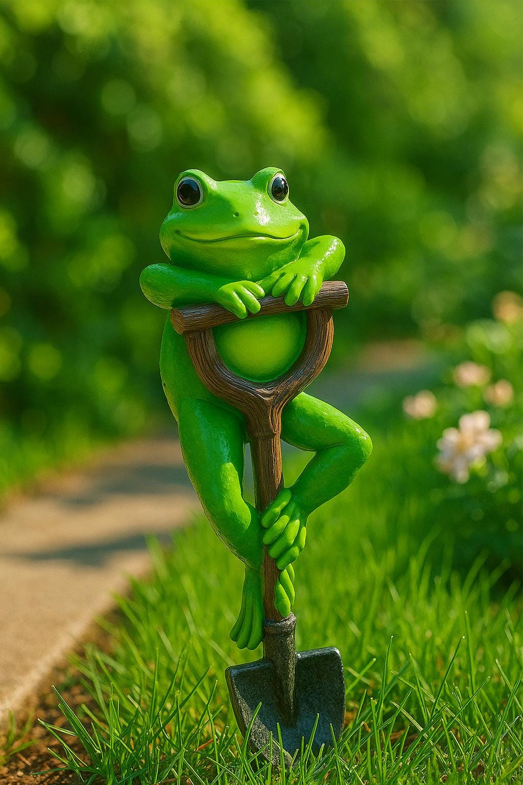 Frog Spade Garden Gnome - Garden Ornament - Etsy