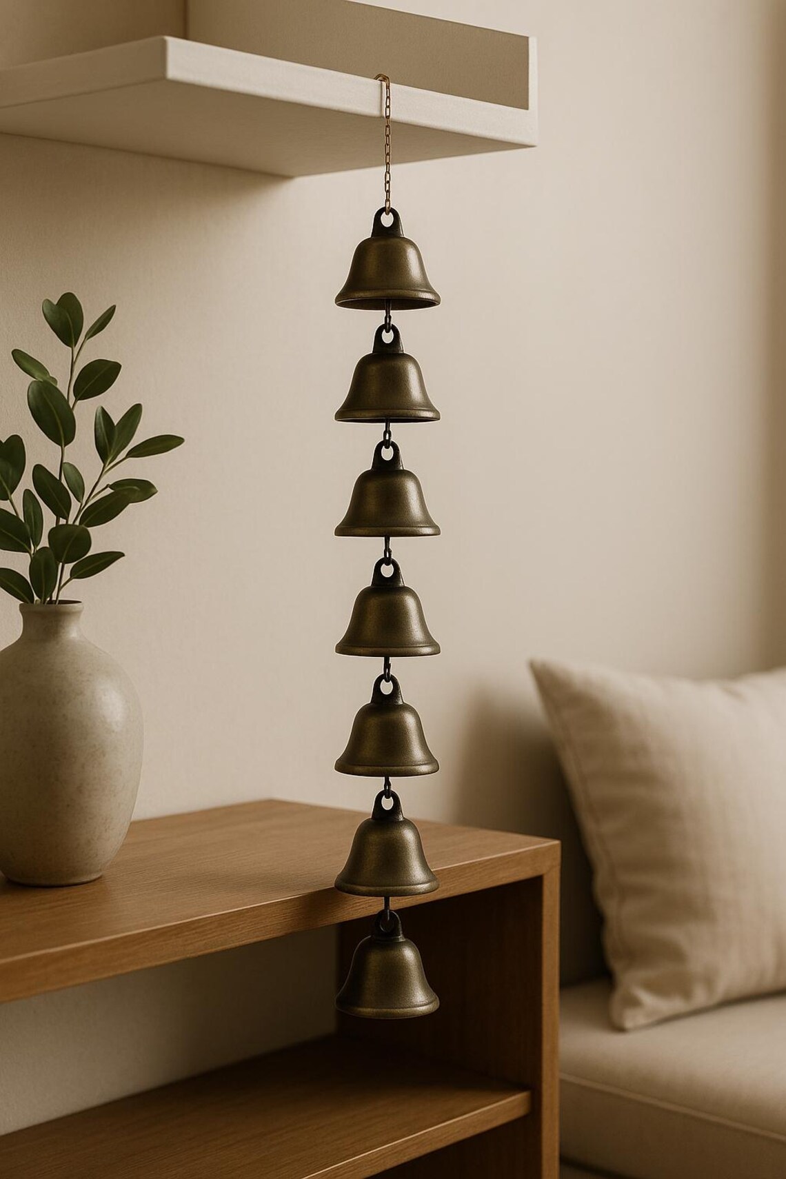 Iron Bell Rain Catcher Wind Chime - Garden Ornament - Etsy