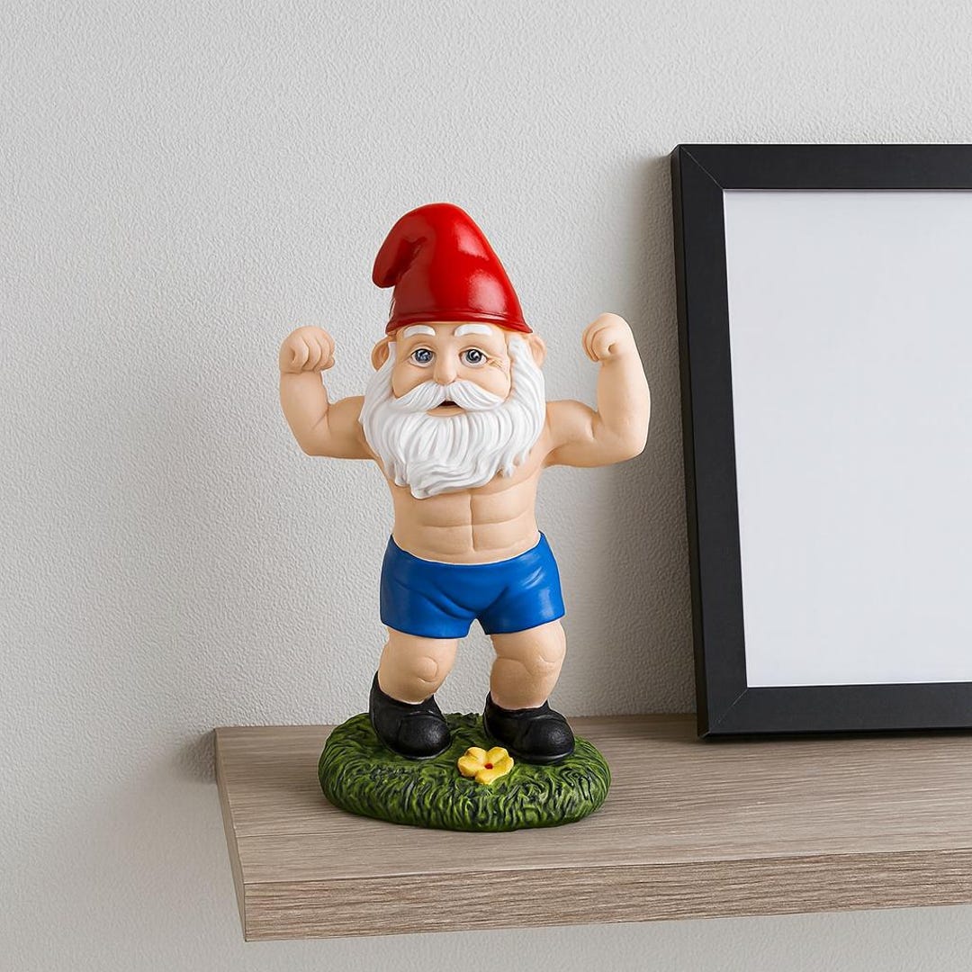 Bodybuilder Santa Garden Gnome Home & Lawn Garden Ornament - Etsy