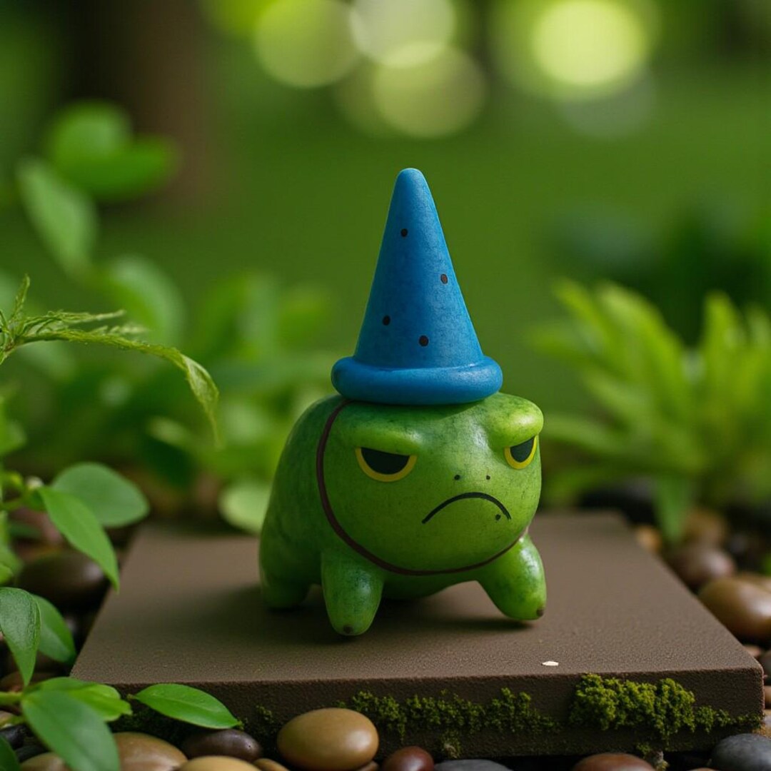 Moody Frog Garden Gnome – Whimsical Indoor Ornament - Etsy