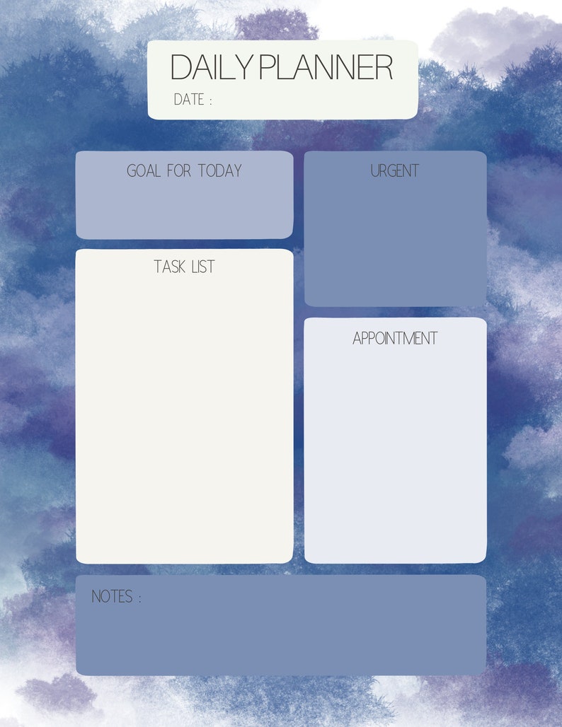 Day Week Month Planner Printable Planner Digital | Etsy