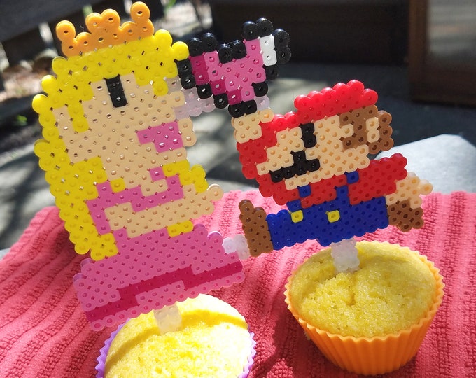 Princess Peach Perler Bead Sprite Peach, Princess Peach, Super Mario ...