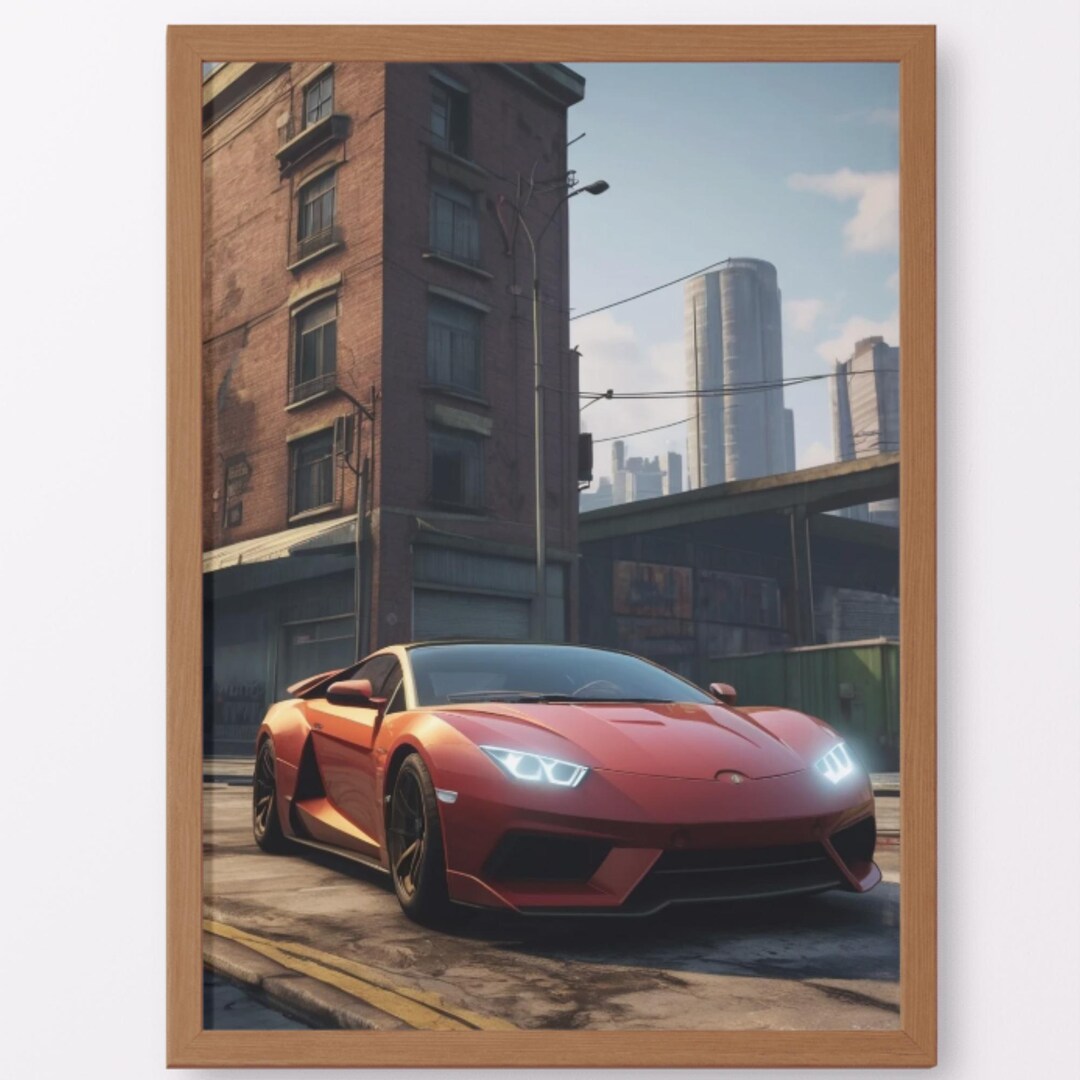 5 Printable Debadged Legends Car Poster Pack, GTAV Style, Car Wall Art ...